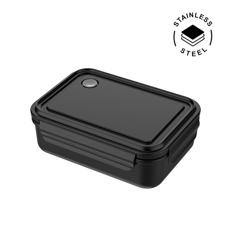 BERGEN - Hans Larsen Stainless Steel Lunch Box - 800ml - Black | Langhoff