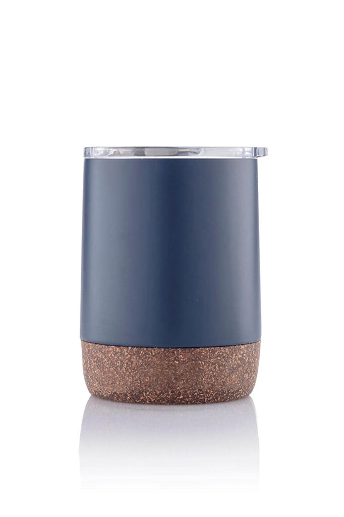 GOUDA - Hans Larsen Vacuum Mug With Cork Base - Blue | Langhoff